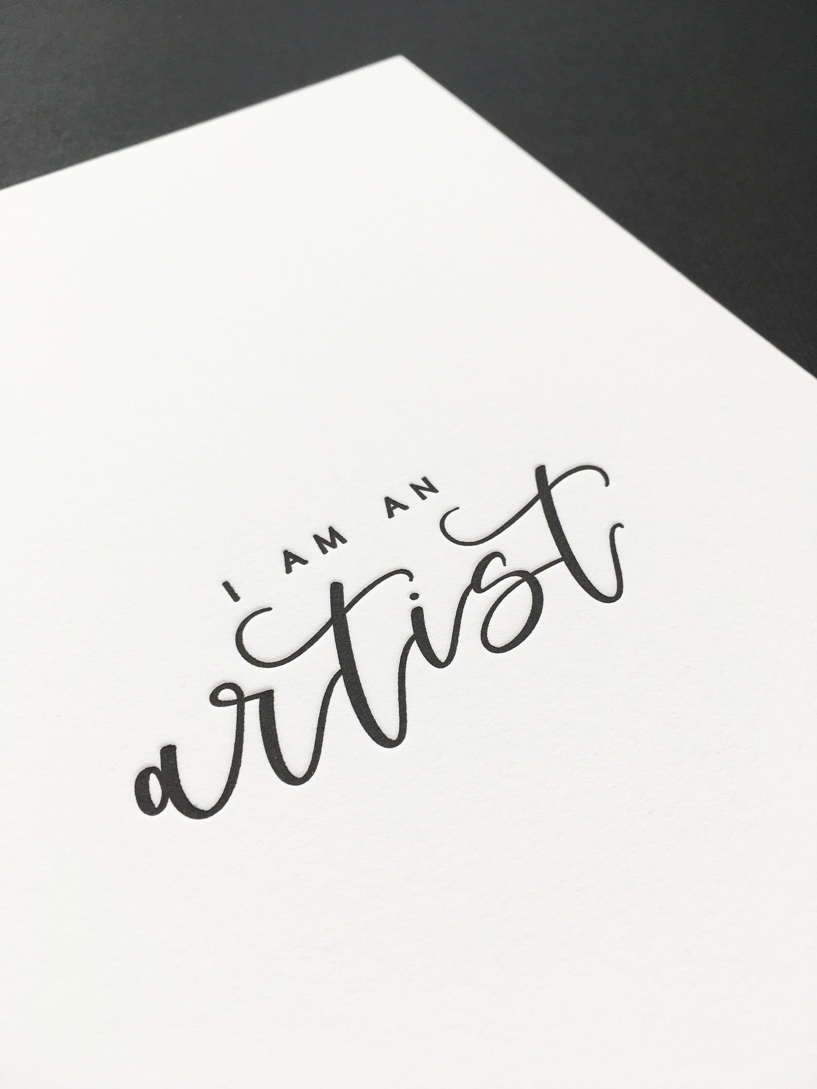 I Am An Artist Interactive Letterpress Print - Add Your Mark To It ...